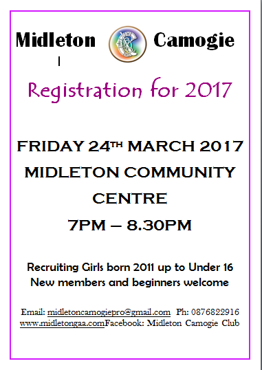 Midleton GAA Club - Midleton Gaa, Camogie & Ladies Football Club News
